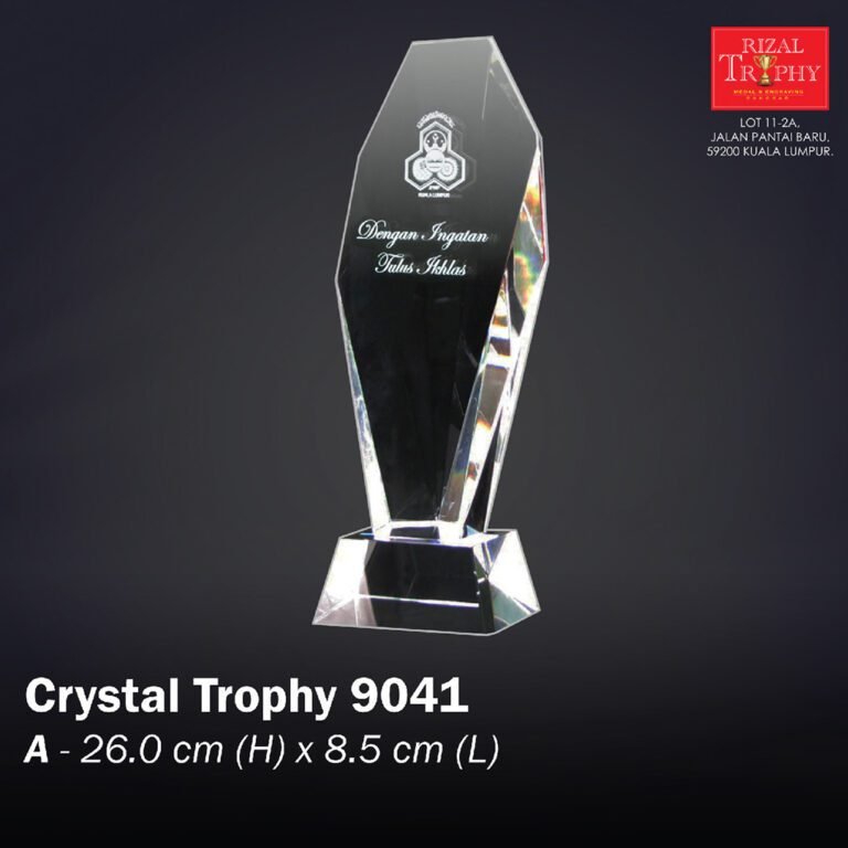 Crystal Trophy 9041 - Rizal Trophy