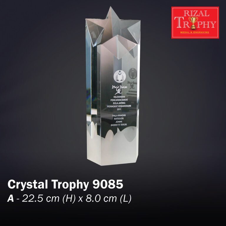 Crystal Trophy 9085 - Rizal Trophy