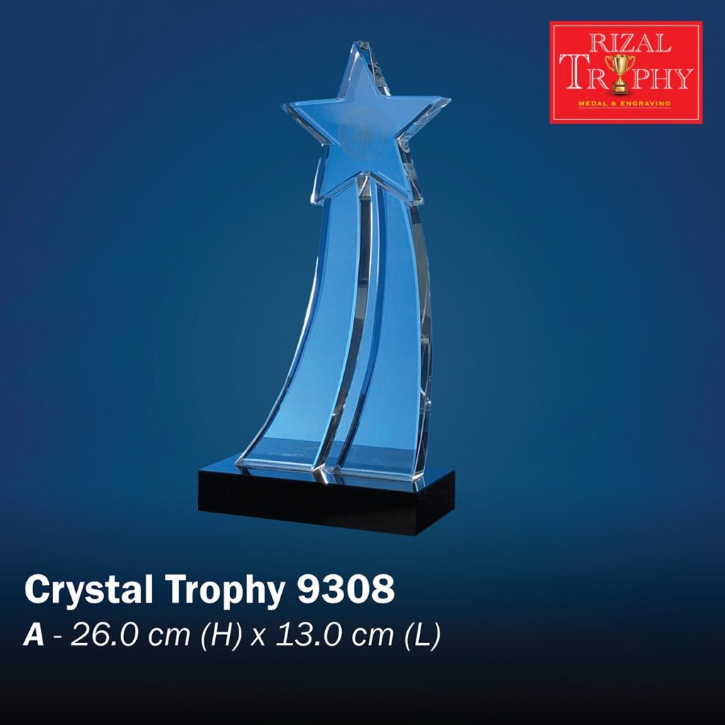 Crystal Trophy 9308 - Rizal Trophy