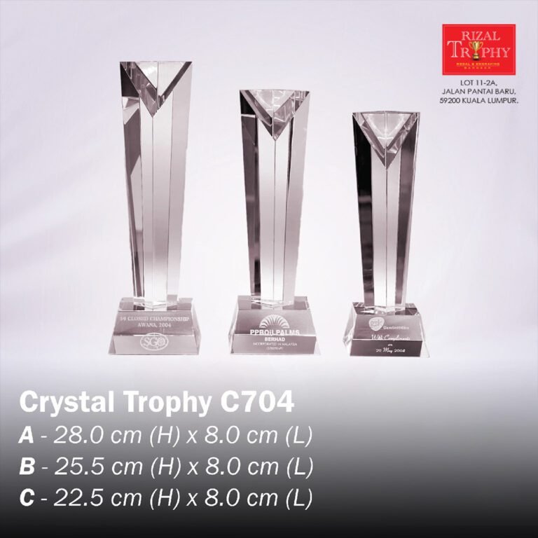 Crystal Trophy C704 - Rizal Trophy