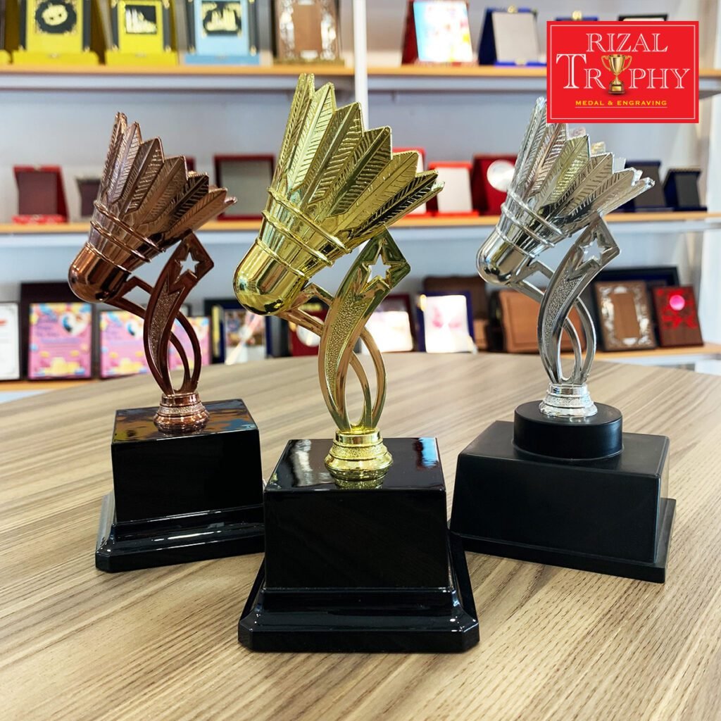 Trofi Badminton - Rizal Trophy - Kedai Piala & Medal Kuala Lumpur